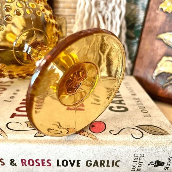 Fenton | Accents | Fenton Amber Hobnail Glass Compote With Pedestal And ...